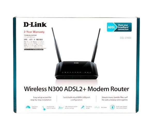 مودم روتر +ADSL2 دی لینک مدل DSL-2740U بی سیم - تایسیزشاپ | TaysizShop